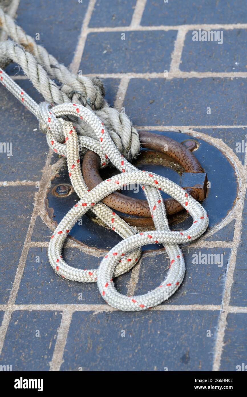 Closeup on tied up boat hi-res stock photography and images - Alamy
