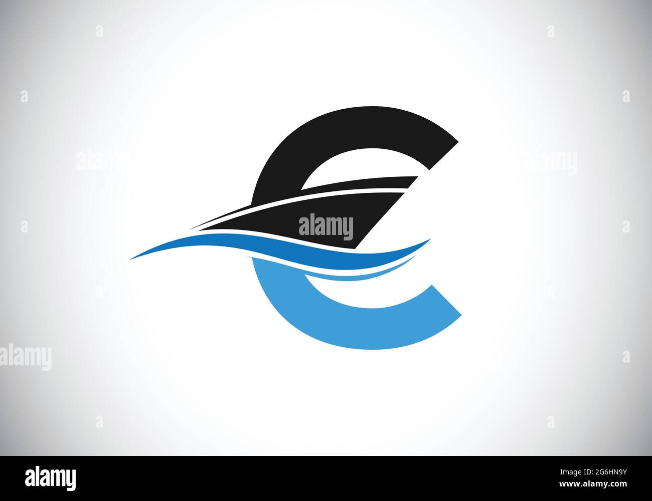 Capital letter C with the ship, cruise, or boat logo design template ...