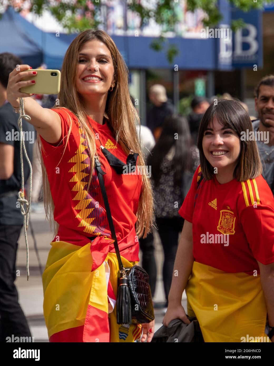 Pre game Italy v Spain, Euro 2020 Semi-Final knockout game at Wembley ...
