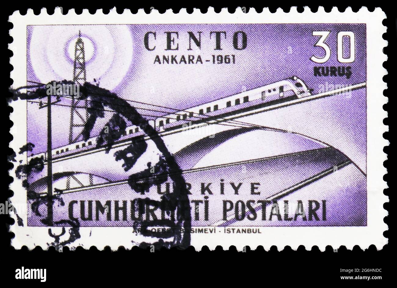 MOSCOW, RUSSIA - APRIL 28, 2020: Postage stamp printed in Turkey shows ...