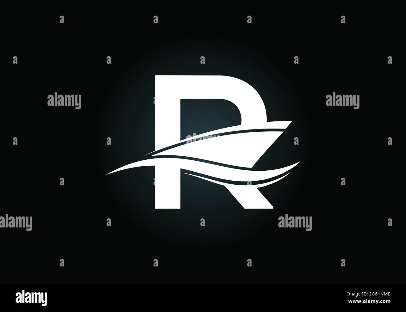 Capital letter R with the ship, cruise, or boat logo design template ...