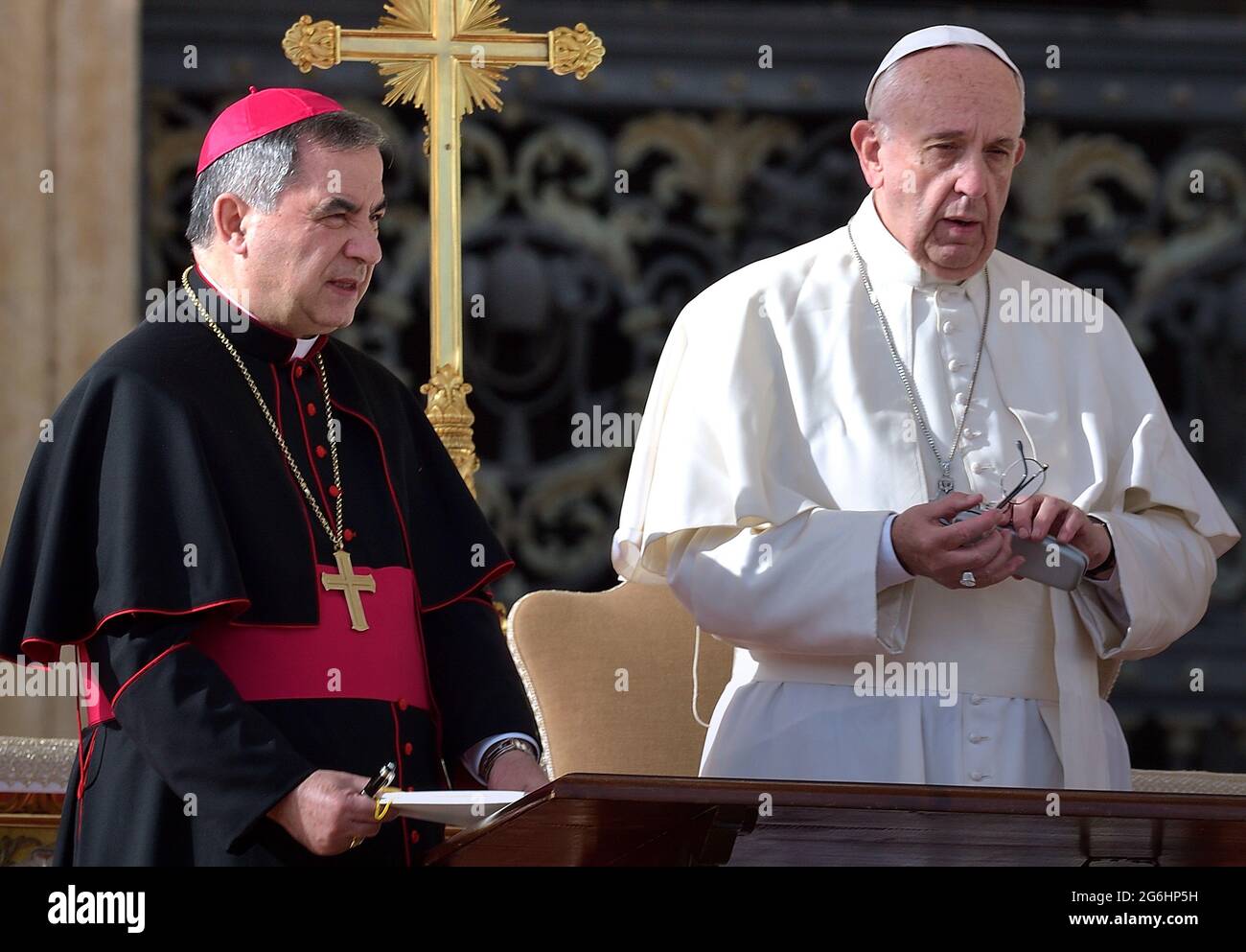 Angelo becciu pope francis hi-res stock photography and images - Alamy