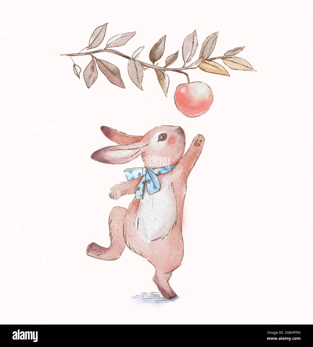 Little rabbit watercolor hi-res stock photography and images - Alamy