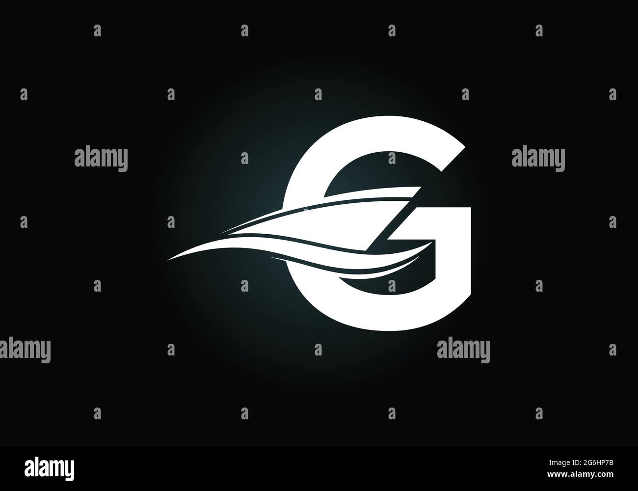 Capital letter G with the ship, cruise, or boat logo design template ...