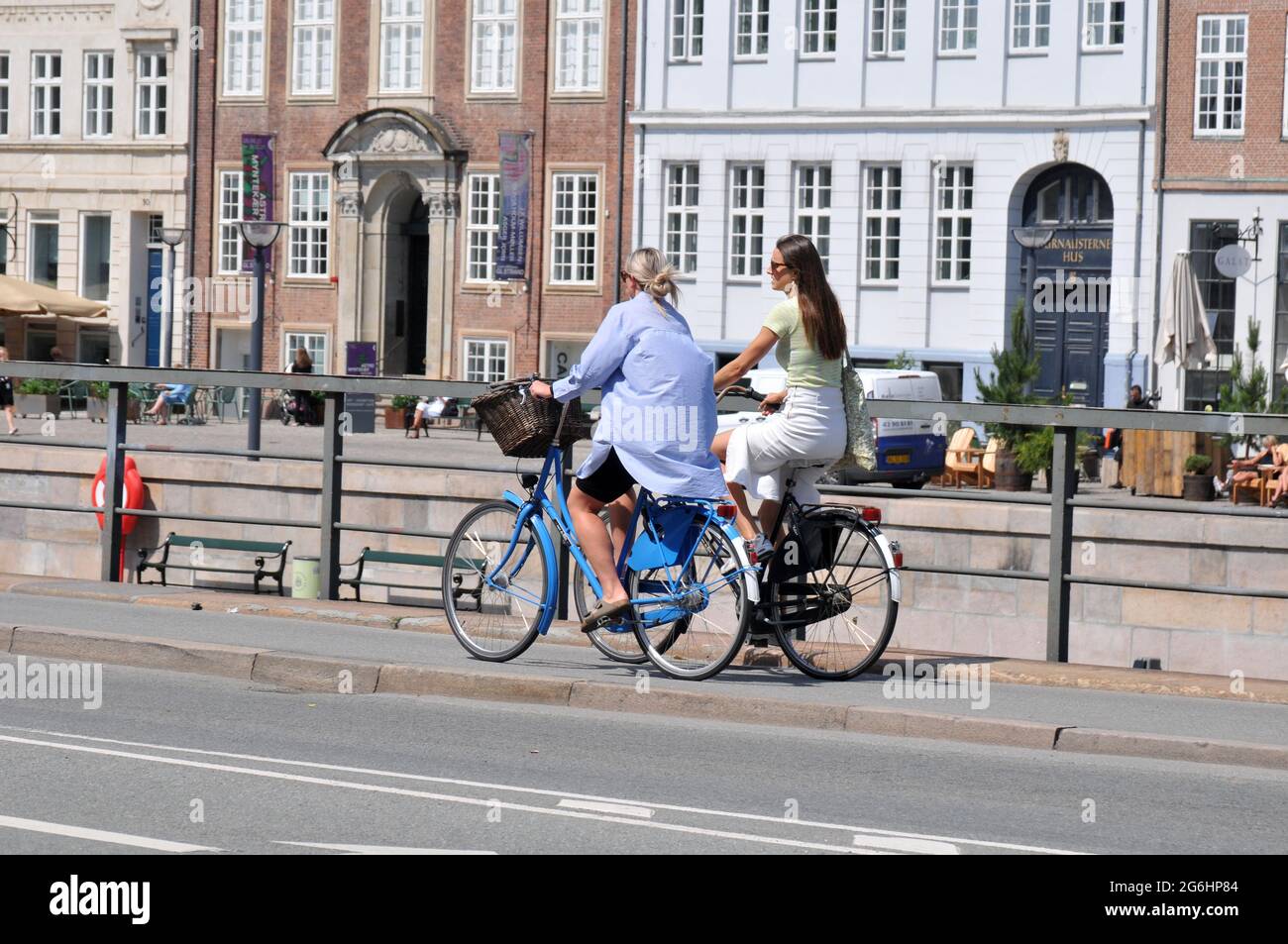 Copenhagen, Denmark. 06.2021,Danes use bicyckes daily transport to work ...