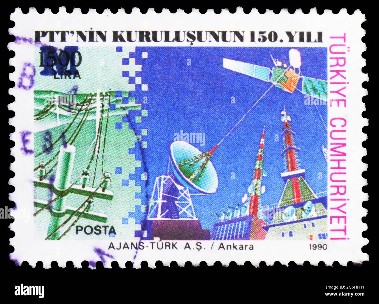 MOSCOW, RUSSIA - APRIL 28, 2020: Postage stamp printed in Turkey shows ...