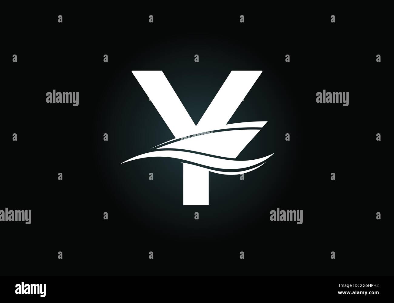 Capital letter Y with the ship, cruise, or boat logo design template ...