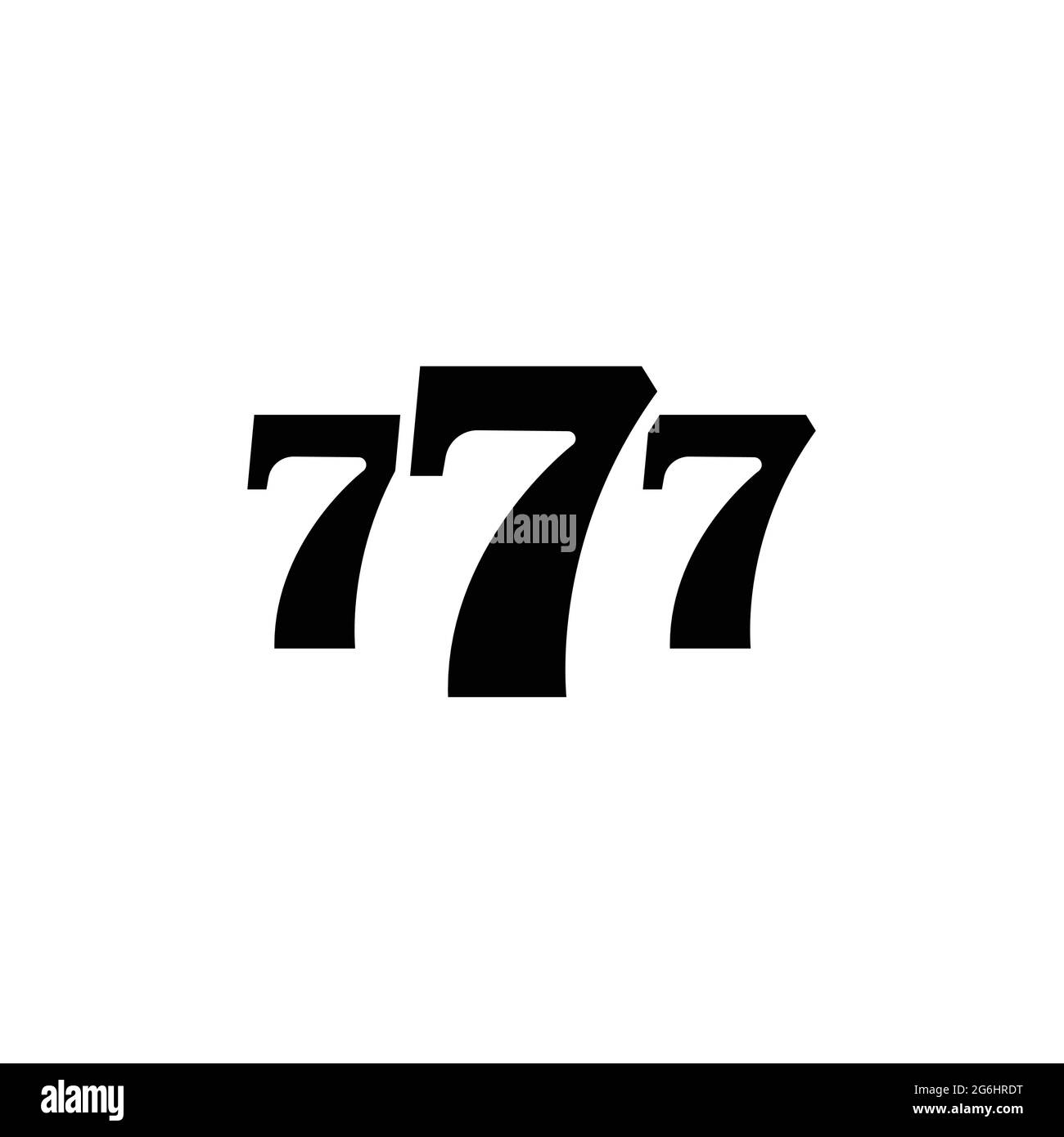 777 color line icon. Isolated vector element. Outline pictogram for web ...