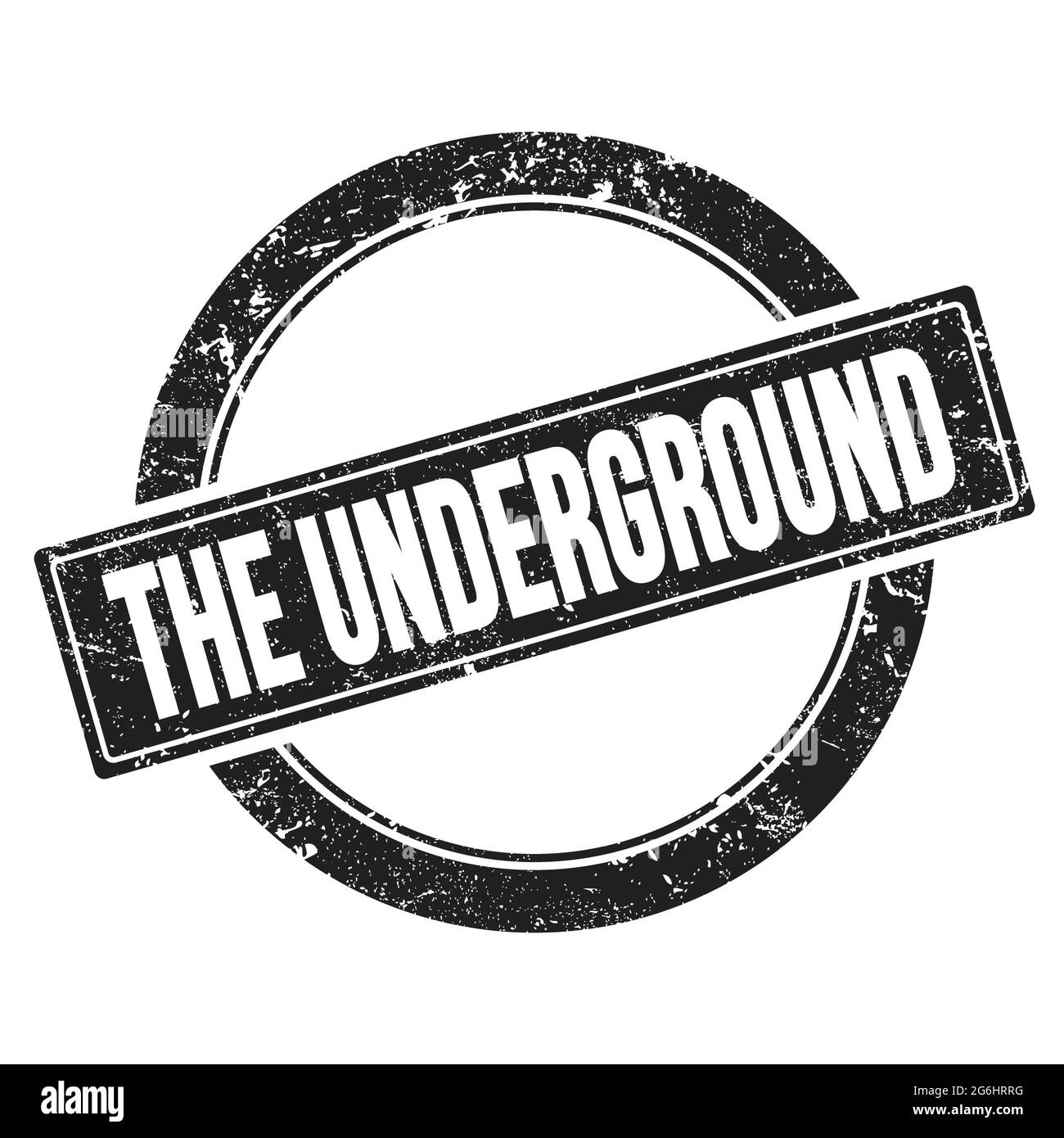 THE UNDERGROUND text on black grungy round vintage stamp Stock Photo ...