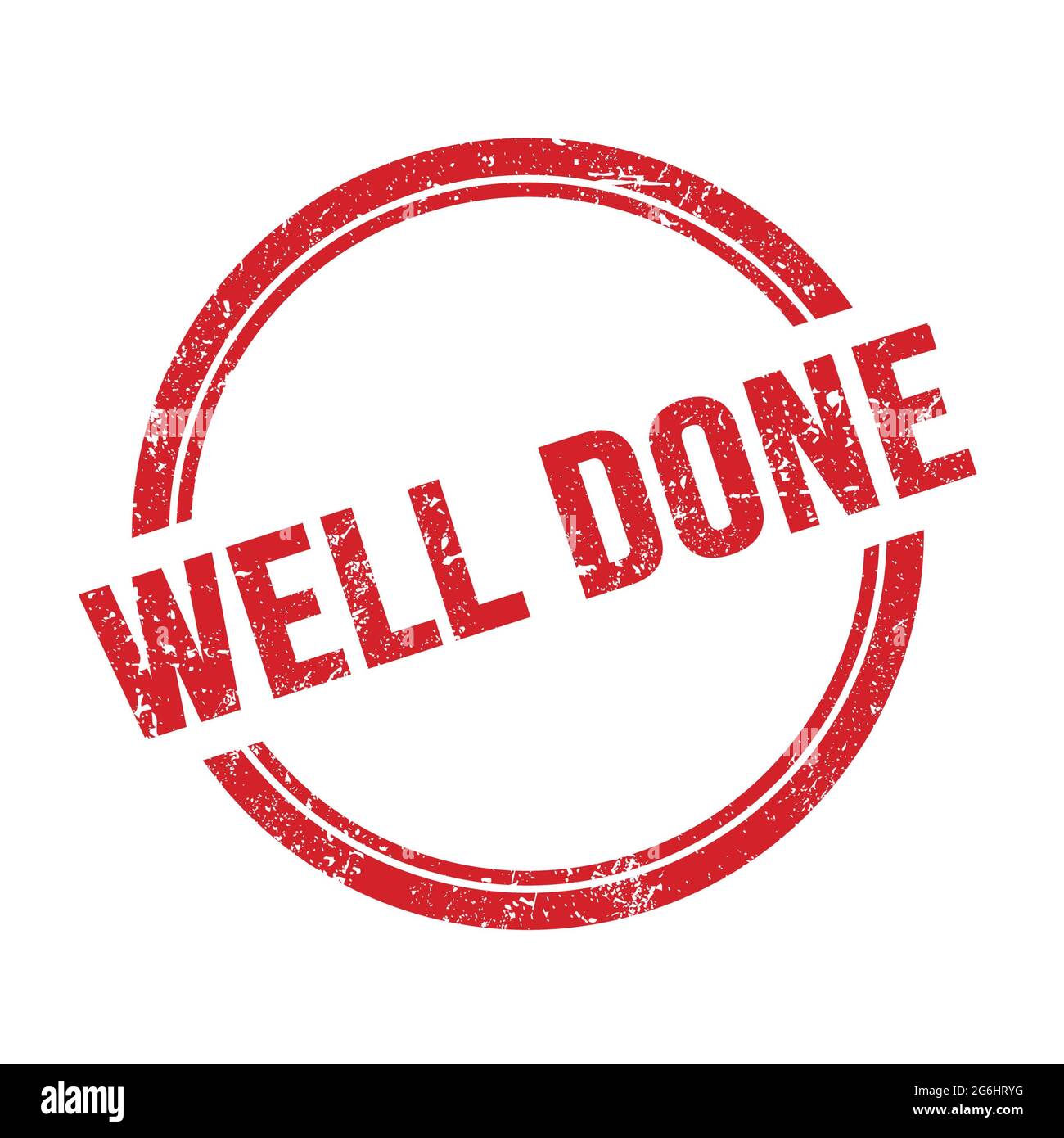WELL DONE text written on red grungy vintage round stamp Stock Photo ...