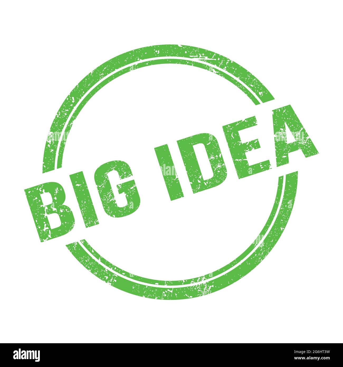BIG IDEA text written on green grungy vintage round stamp Stock Photo ...