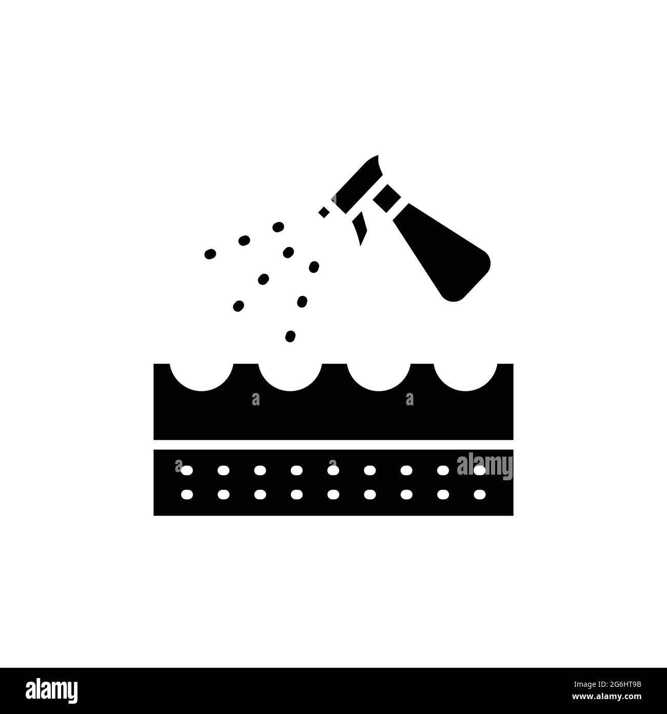 Splashing soil color line icon. Isolated vector element. Outline ...