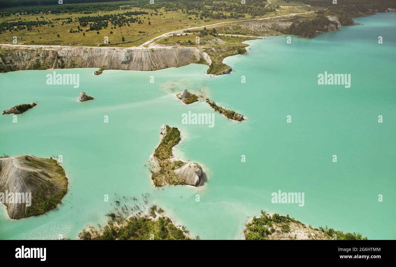 Abandoned sand quarry blue water hi-res stock photography and images ...