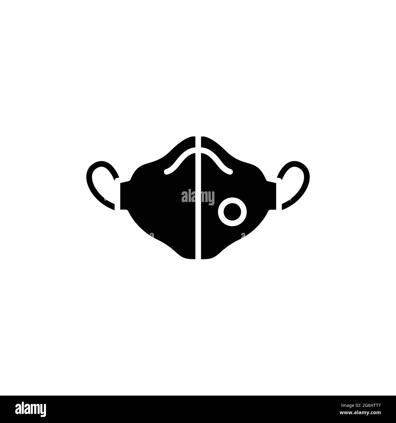 Breathing medical respiratory mask color line icon. Isolated vector ...