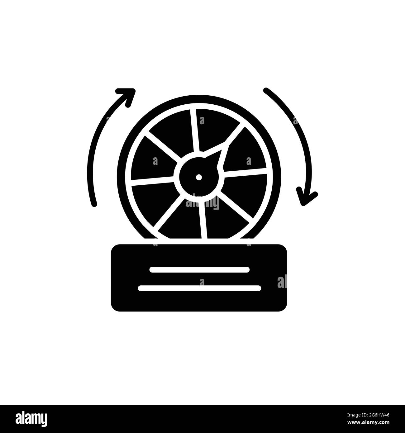 Free spins color line icon. Isolated vector element. Outline pictogram ...