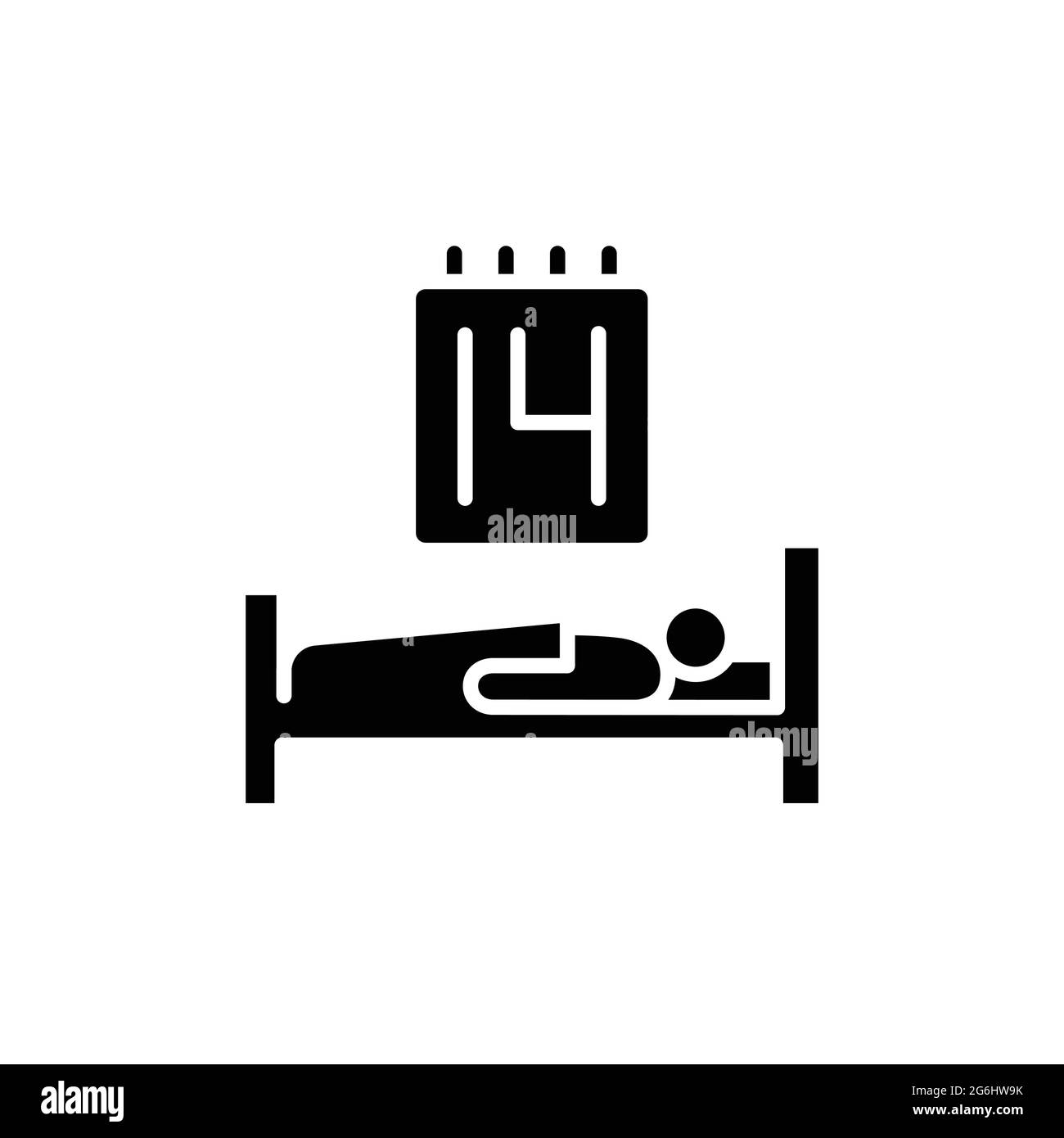 Self-isolation person color line icon. Isolated vector element. Outline ...