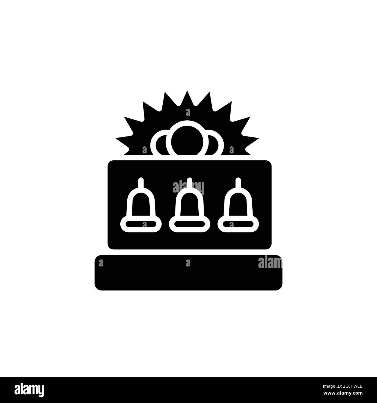 Jackpot color line icon. Isolated vector element. Outline pictogram for ...