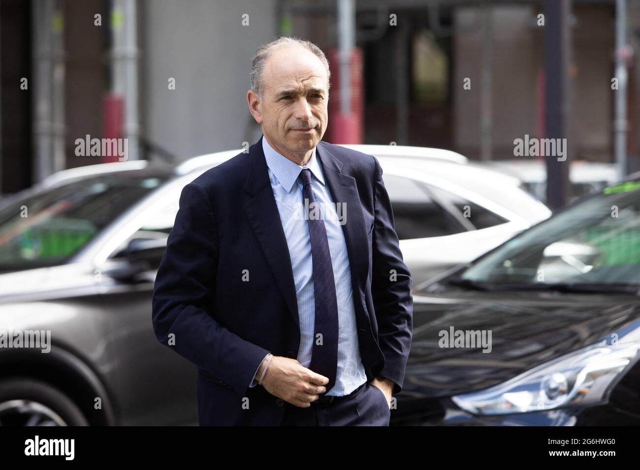 LR party member Jean-Francois Cope arrives for a meeting at the right ...