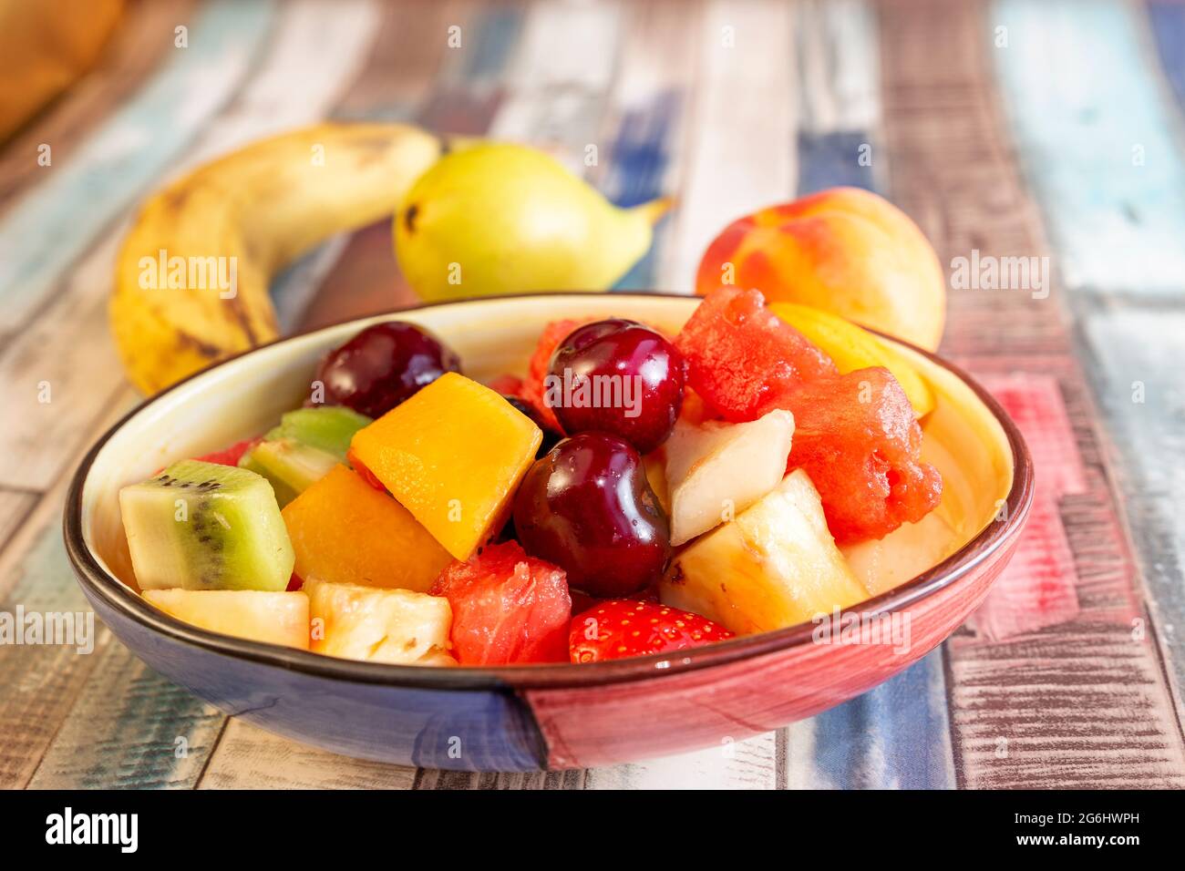 variety multicolor of fresh summer fruit Stock Photo - Alamy