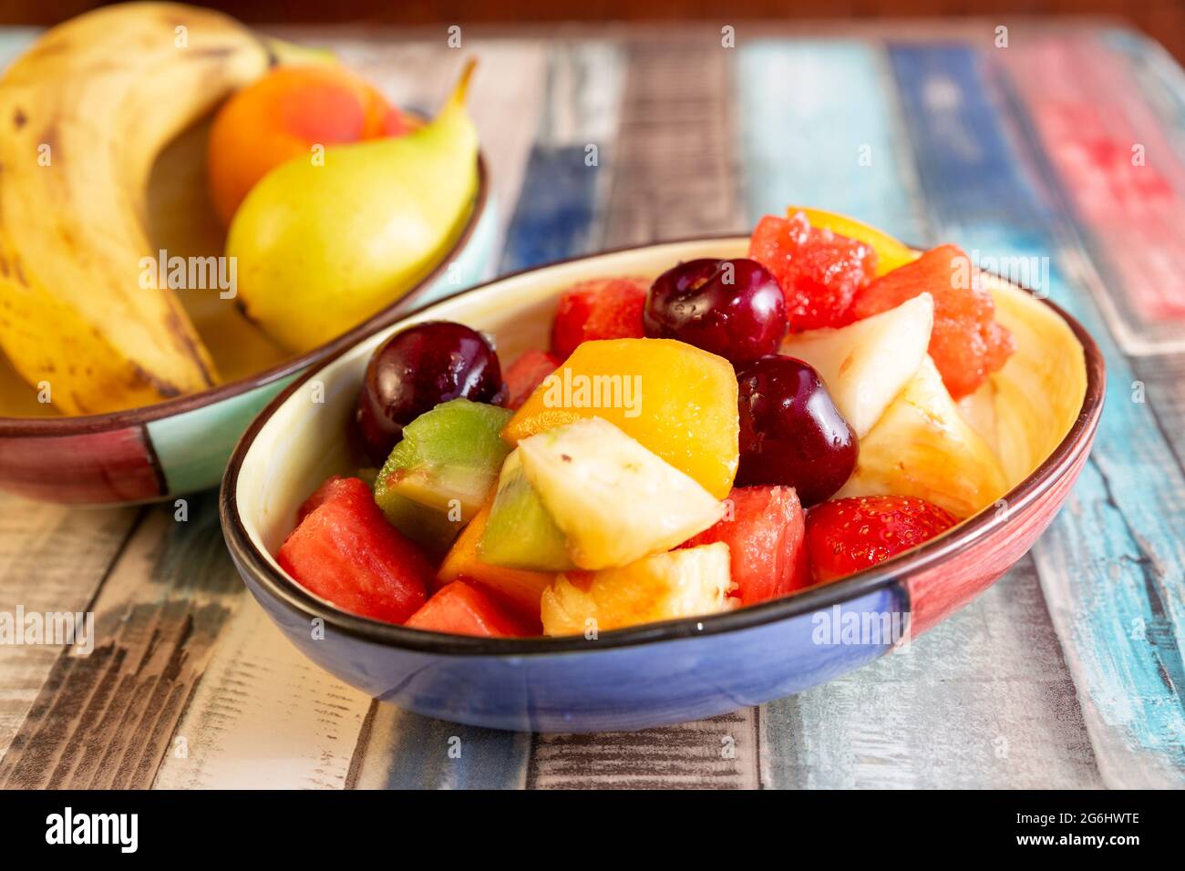 variety multicolor of fresh summer fruit Stock Photo - Alamy