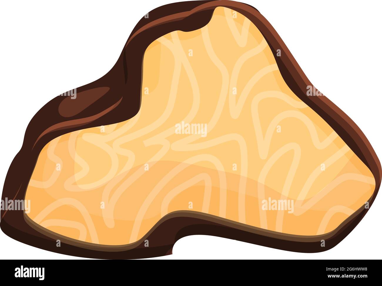 Half truffle icon cartoon vector. Mushroom truffle. Cooking fungus ...