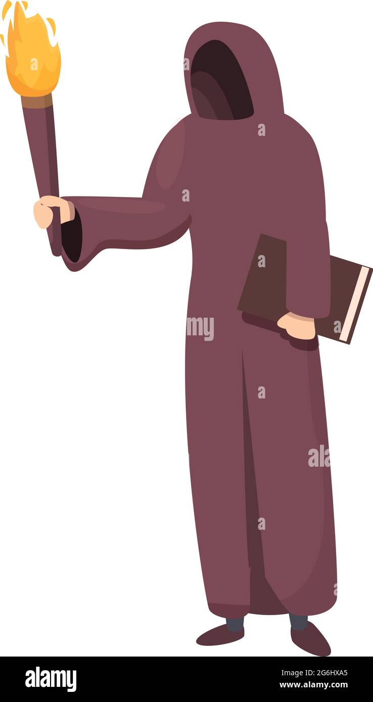 Medieval monk icon cartoon vector. Catholic priest. Manuscipt monk ... Medieval monk icon cartoon vector. Catholic priest. Manuscipt monk ...