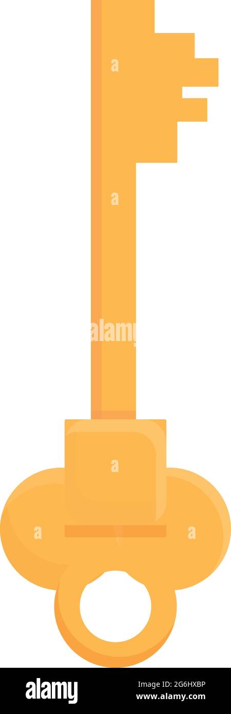 Gold key icon cartoon vector. Old golden lock. Key antique Stock Vector ...