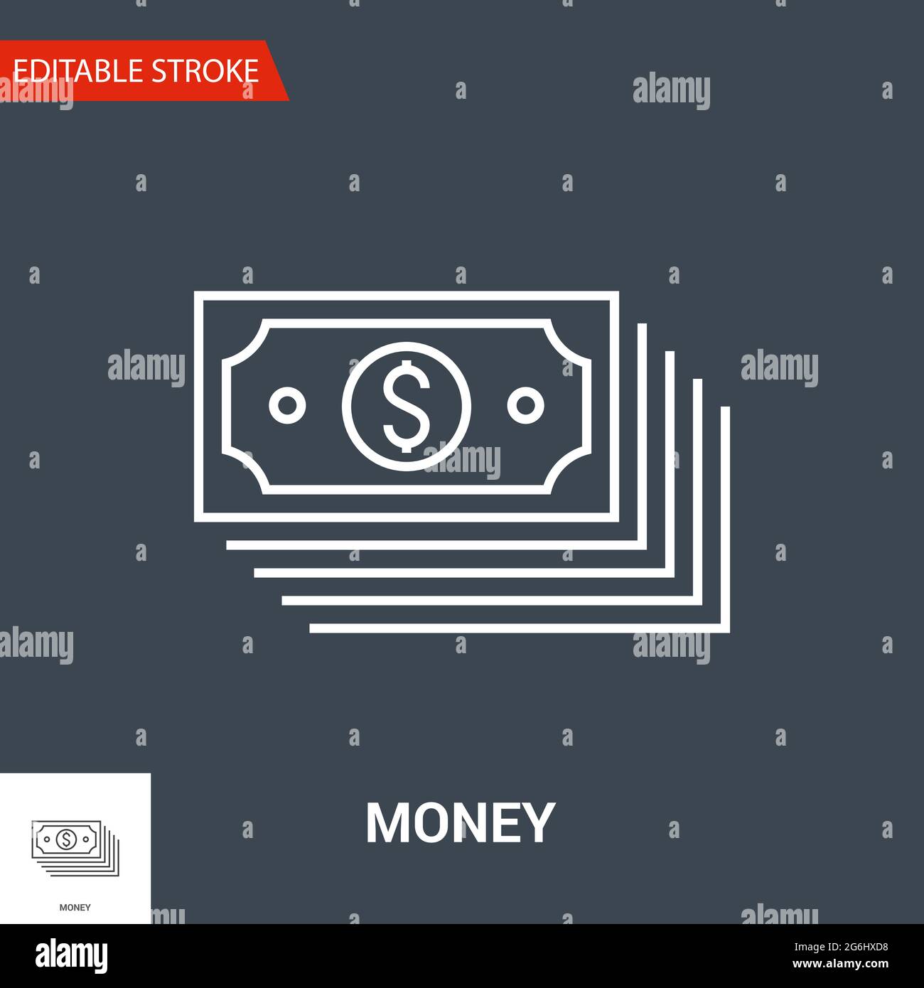 Money Icon. Thin Line Vector Illustration Stock Vector Image & Art - Alamy