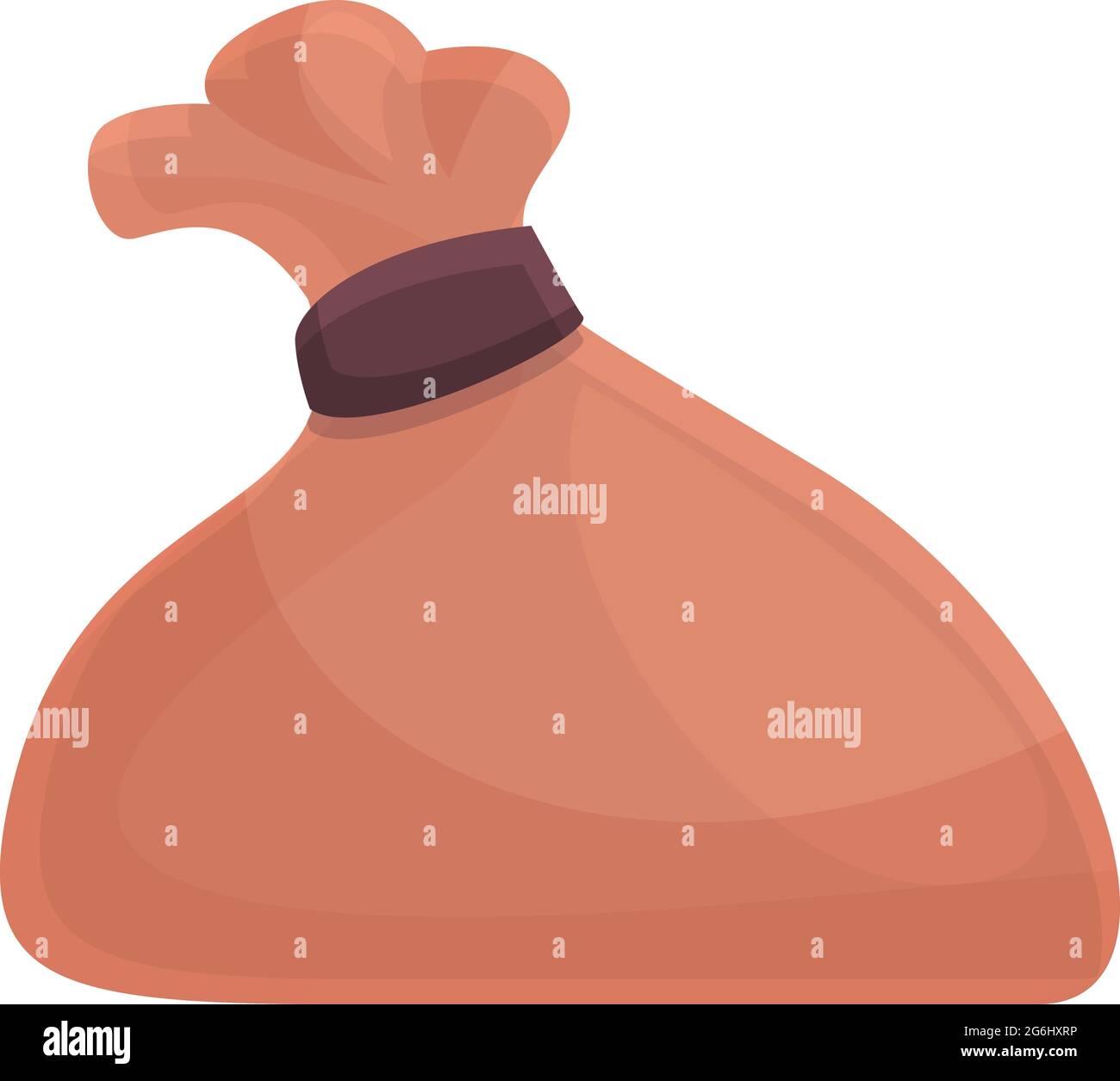 Textile sack icon cartoon vector. Rice grain bag. Open flour sack Stock ...