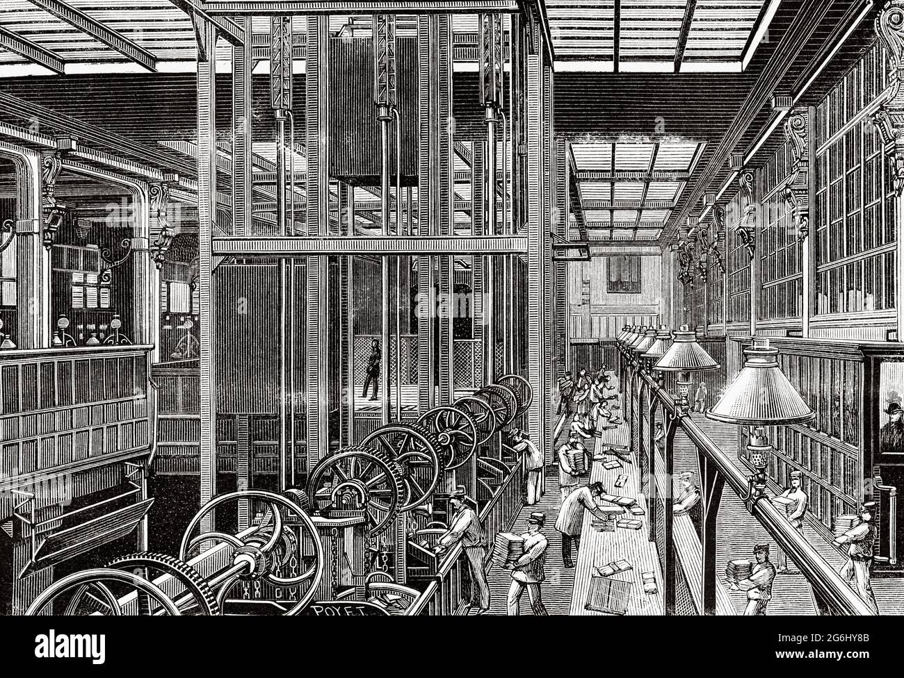 Hotel des Postes. Freight elevators, French postal service. New main ...