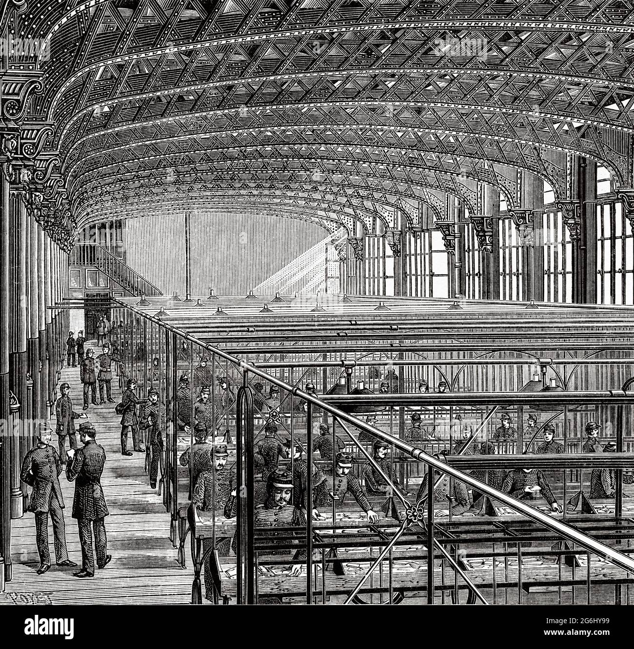 Hotel des Postes. Freight elevators, French postal service. New main ...
