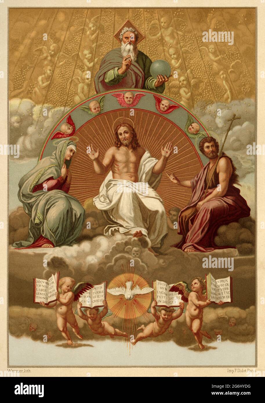 The sacrament dispute. Eternal triumph of christ by Raffaello Sanzio ...