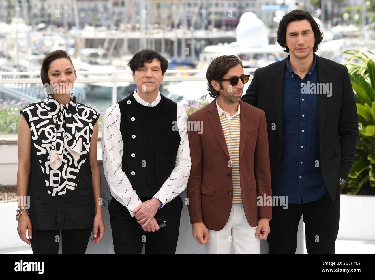 Cannes, France, 6 July 2021 Marion Cotillard, Russell Mael, Simon ...