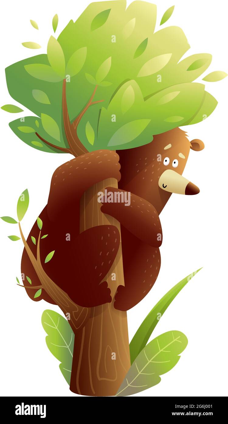 Bear cub climb Stock Vector Images - Alamy