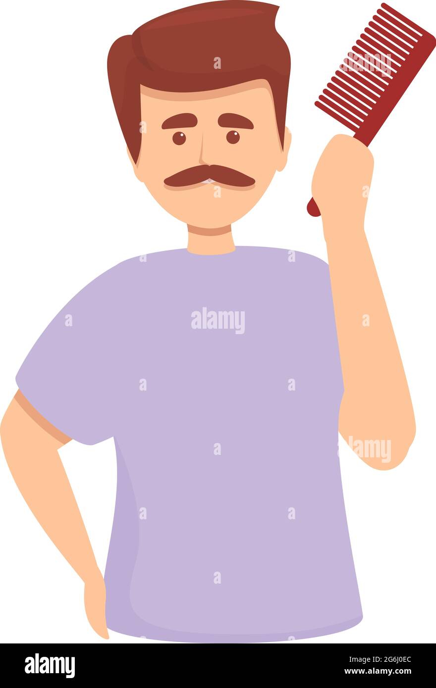 Boy Comb Hair Cartoon