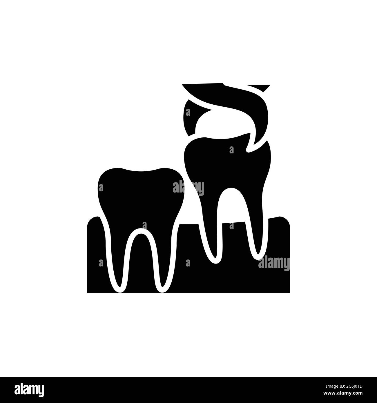 Wisdom tooth extraction color line icon. Isolated vector element ...