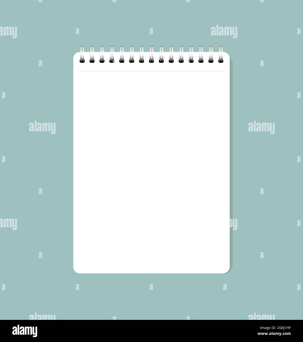 Vector illustration of white clean sheet of paper from notebook, ready ...