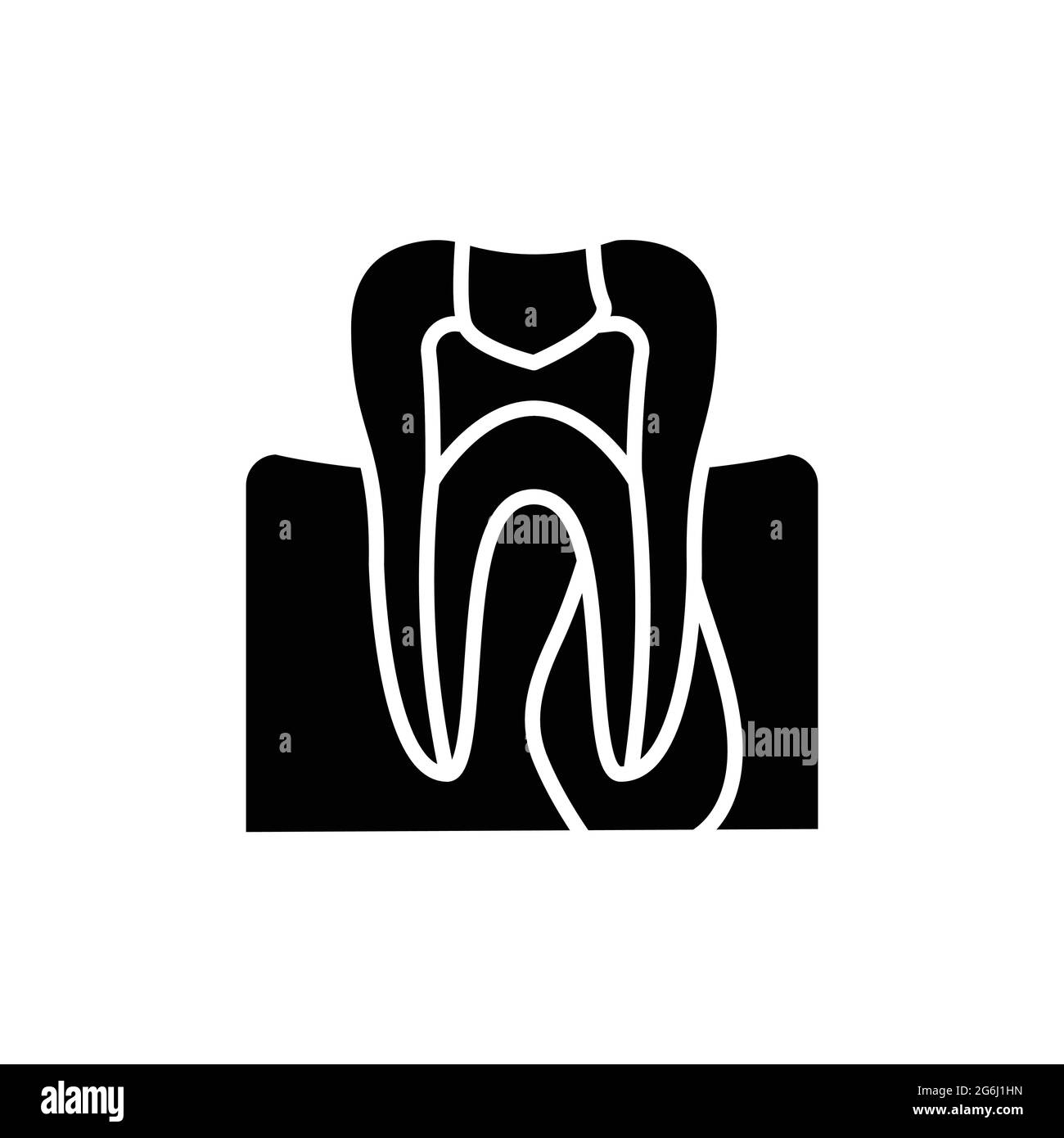 Periodontitis Color Line Icon Isolated Vector Element Outline Pictogram For Web Page Mobile