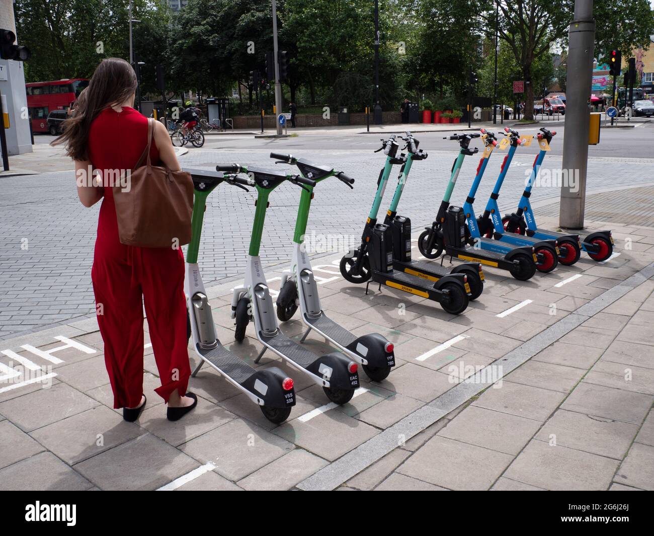 London e scooters parking hi-res stock photography and images - Alamy