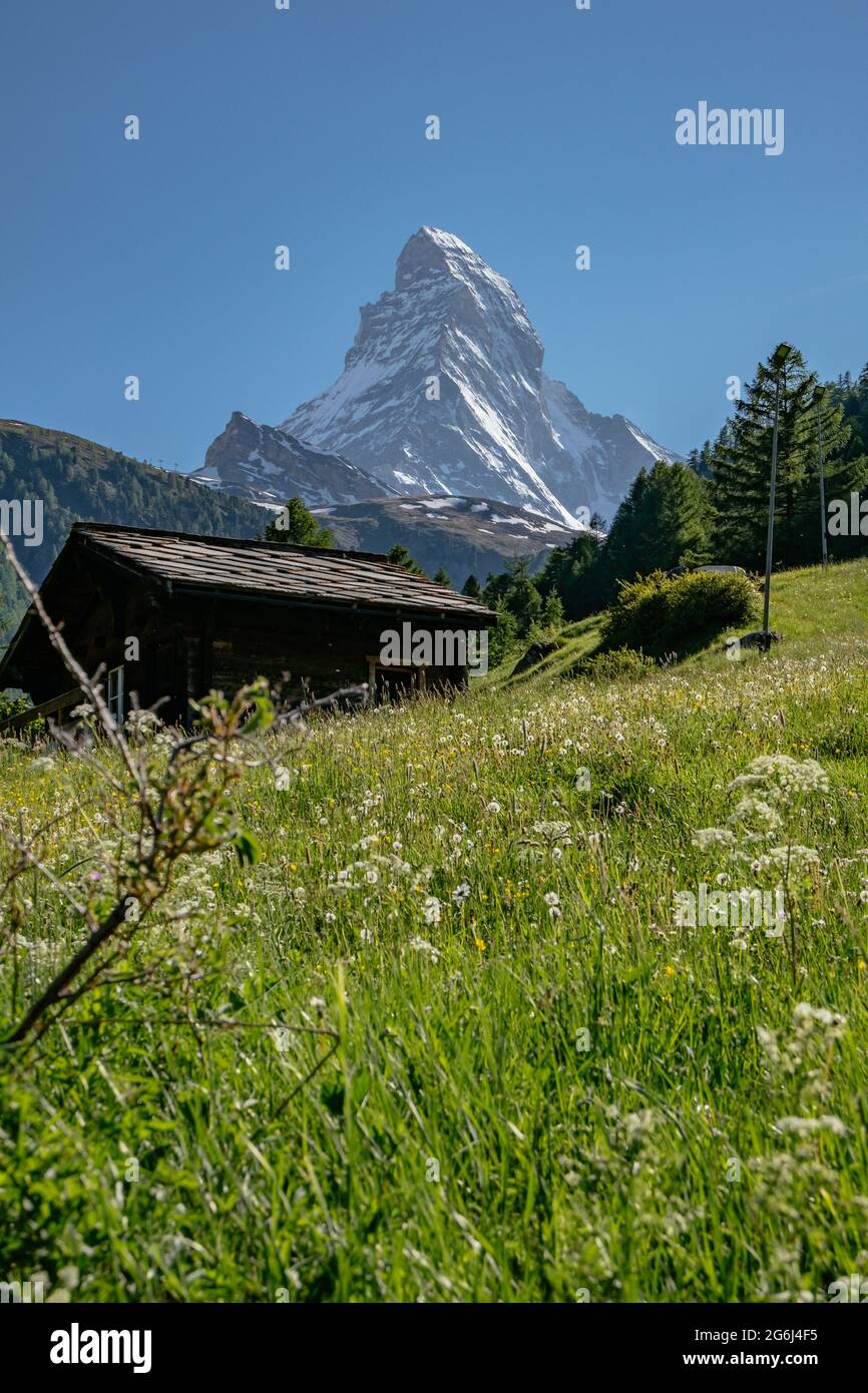 The Mighty and Beautiful Matterhorn Peak, The Famous and Iconic Swiss ...