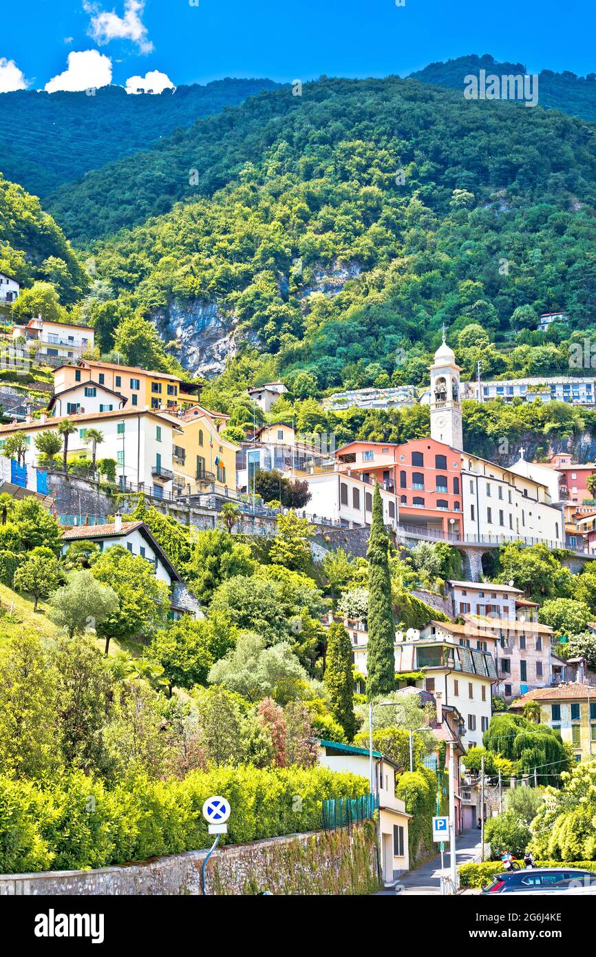 Moltrasio village on Lake Como architecture view, Lombardy region of ...