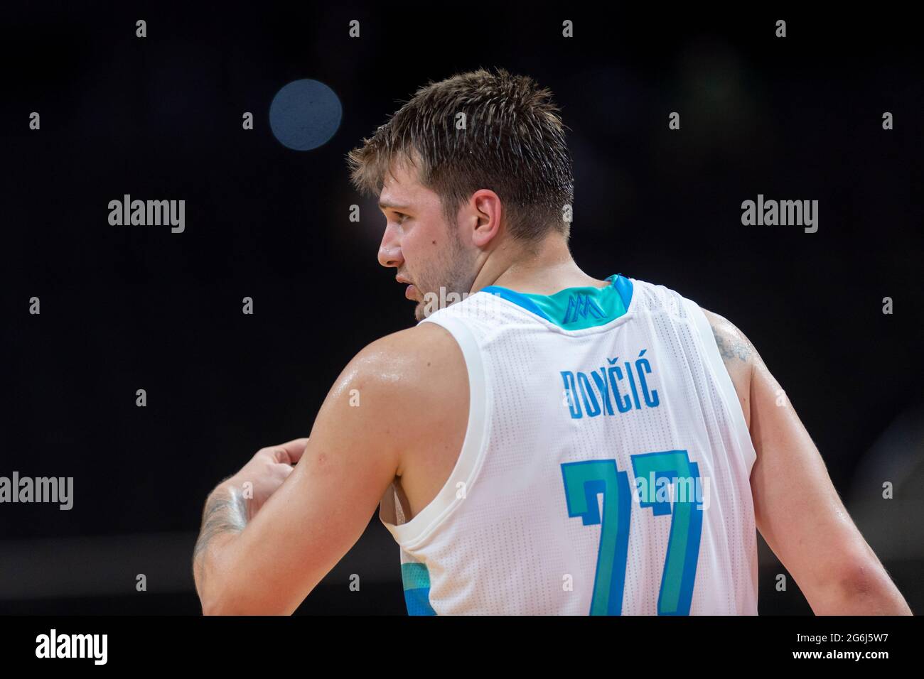 KAUNAS, LITHUANIA - july 3th 2021: FIBA Olympic qualifying tournament ...