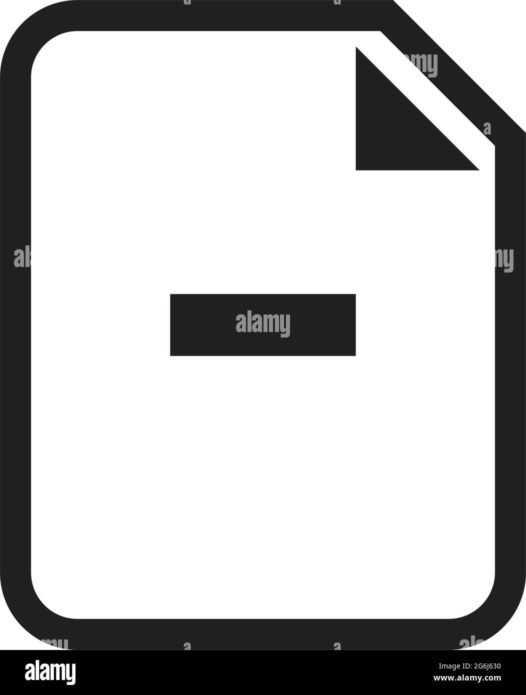 Remove document icon vector with minus symbol for business application ...