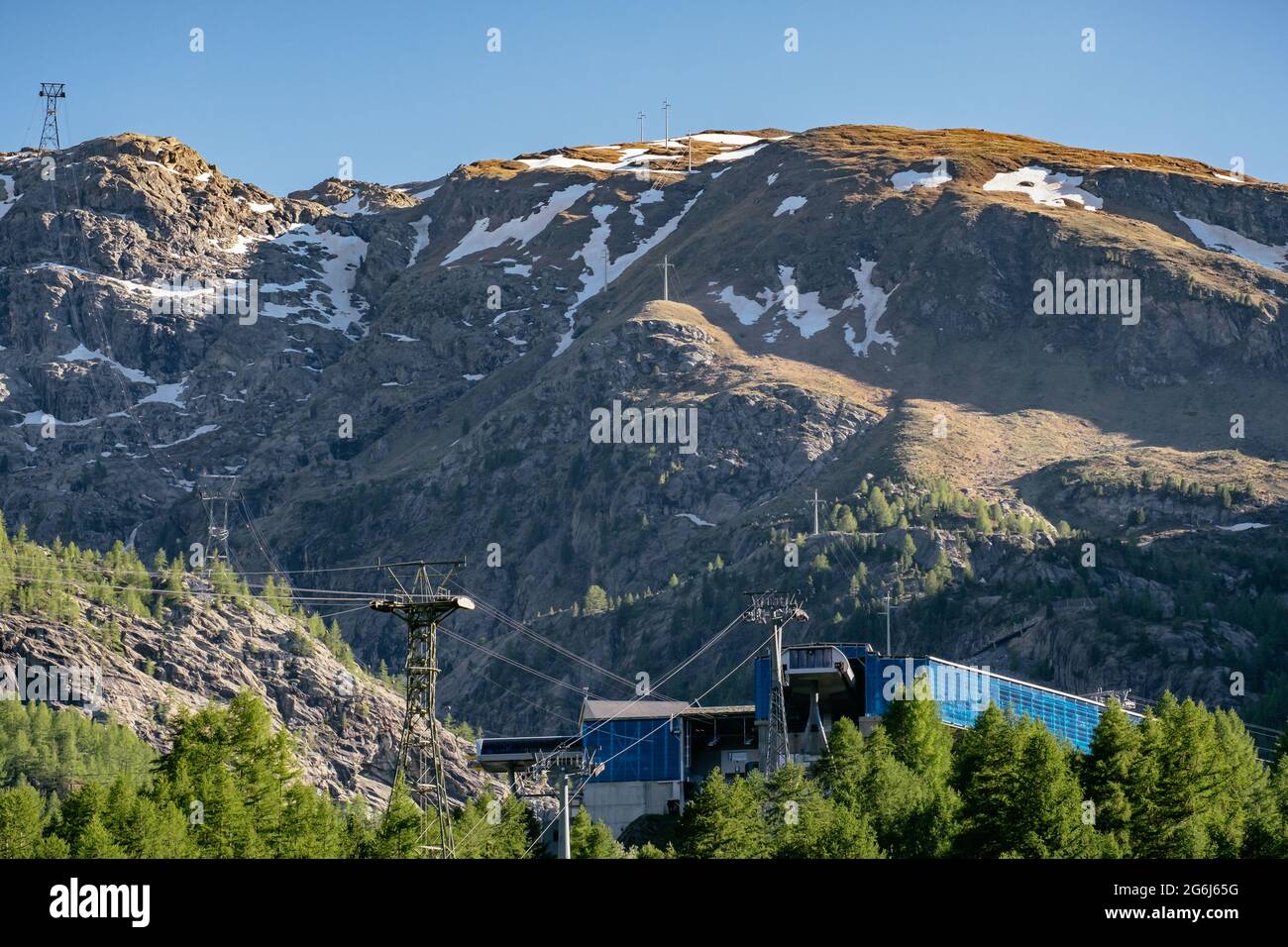 Cable Car Station in the Swiss Alps - Matterhorn, Furi, Zermatt ...