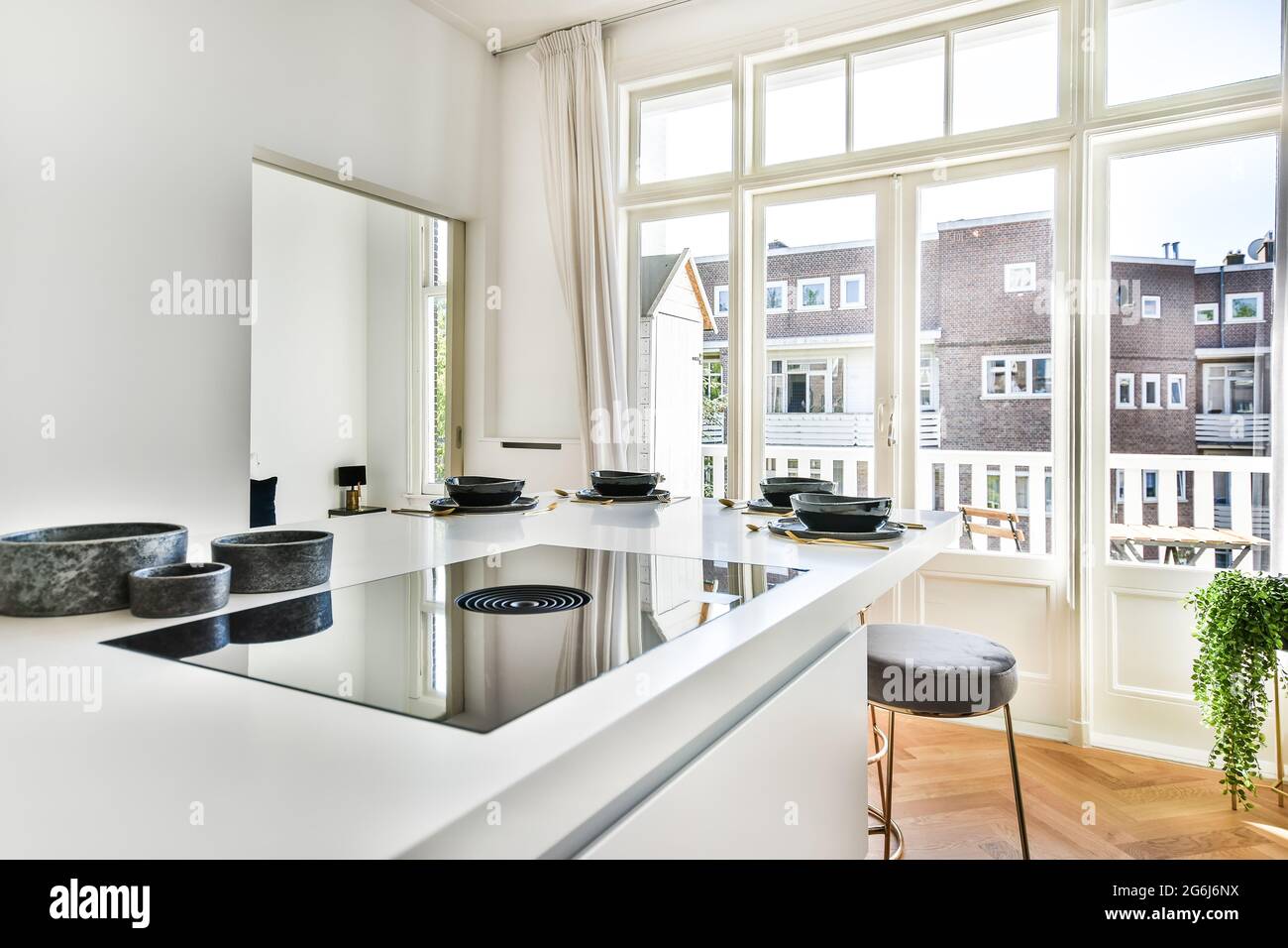 Interior of a beautiful kitchen of an elite house Stock Photo - Alamy