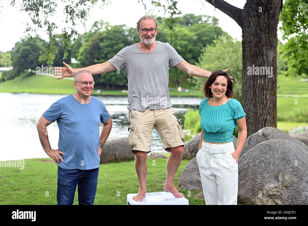 Munich, Deutschland. 06th July, 2021. From left: Actors: from left ...