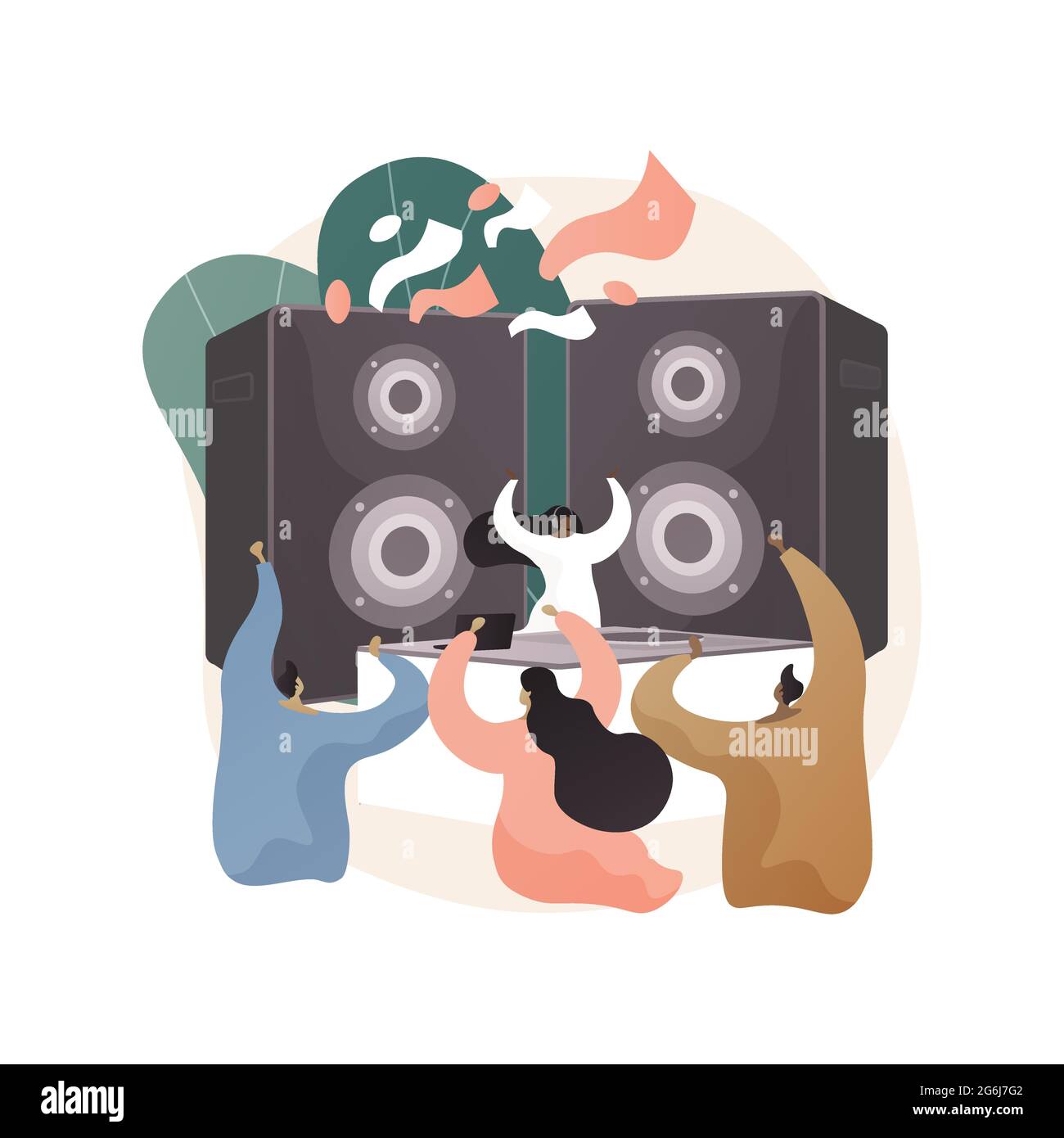 Open air party abstract concept vector illustration Stock Vector Image ...