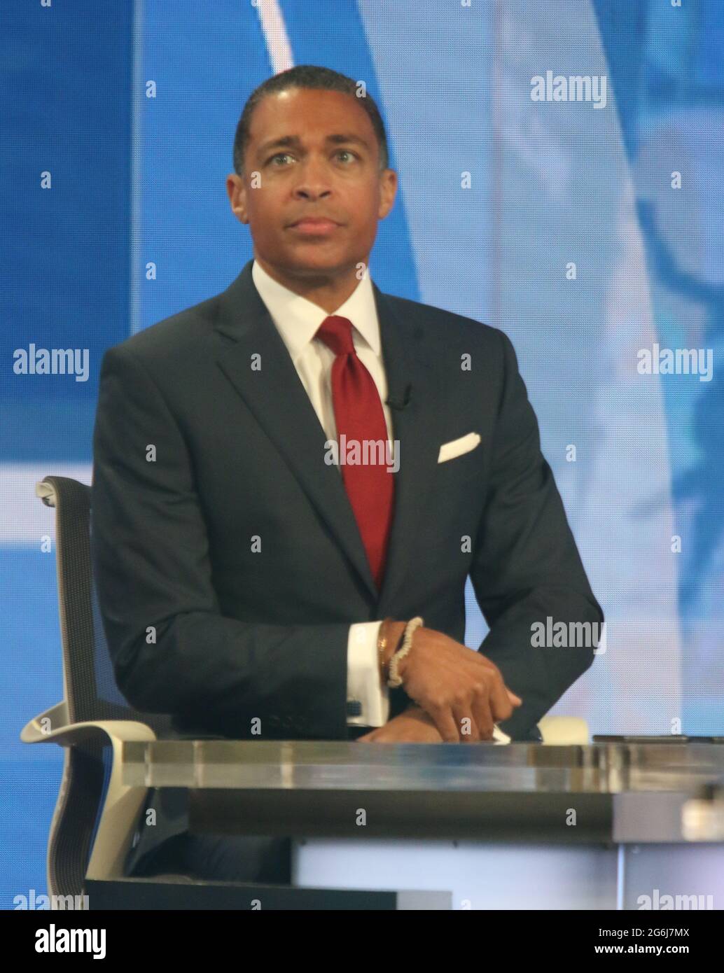 New York, NY, USA. 06th July, 2021. TJ Johnson on the set of Good ...