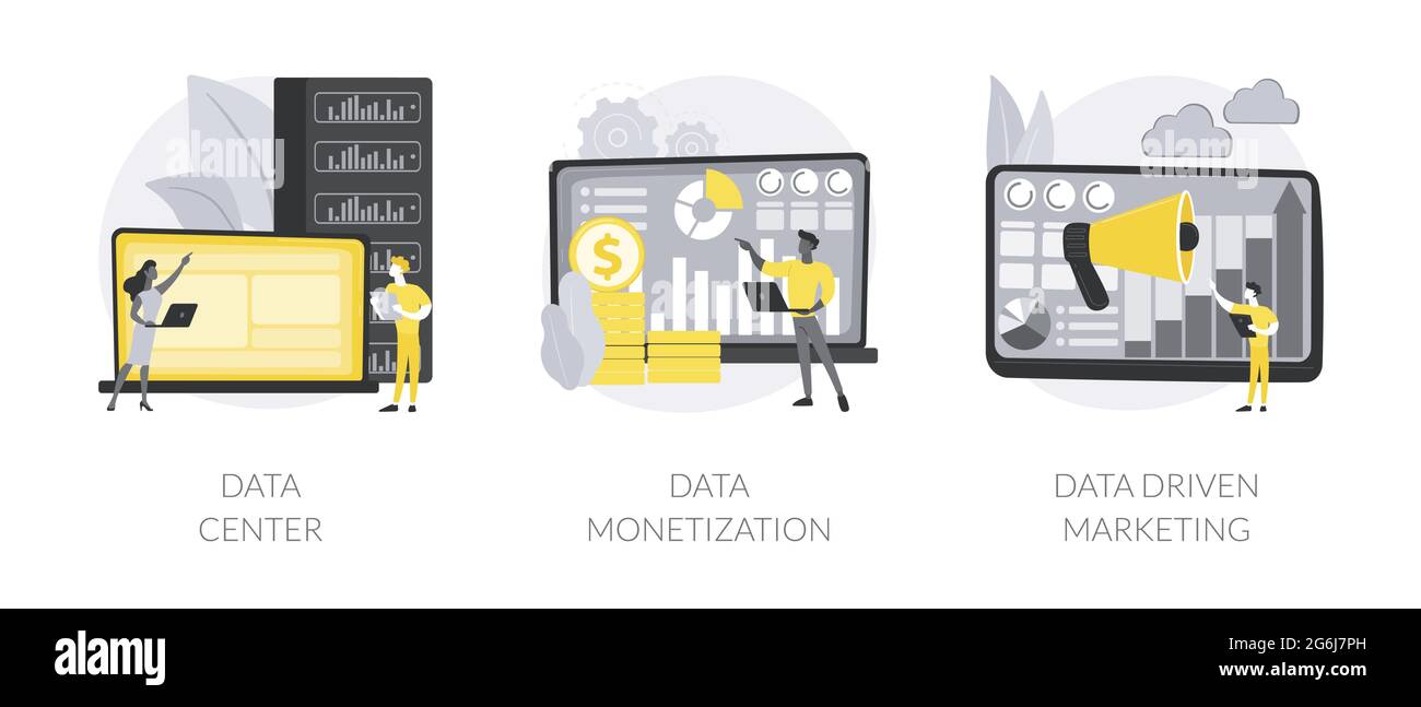 Selling database abstract concept vector illustrations Stock Vector ...