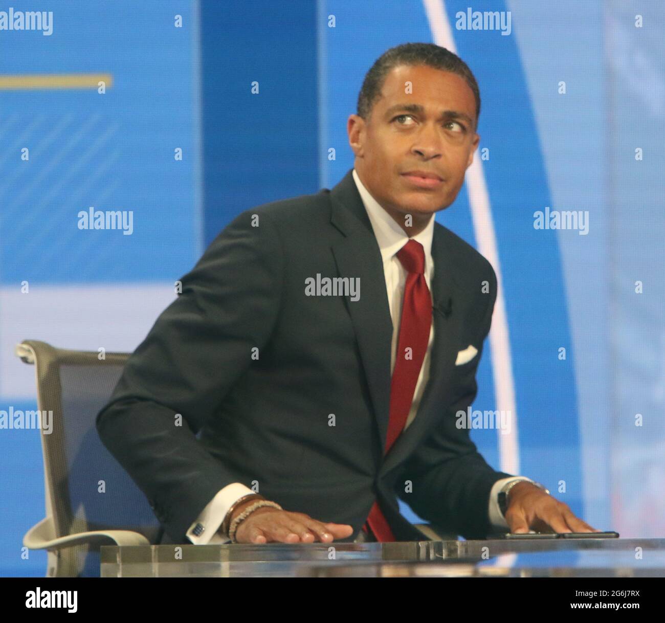 New York, NY, USA. 06th July, 2021. TJ Johnson on the set of Good ...